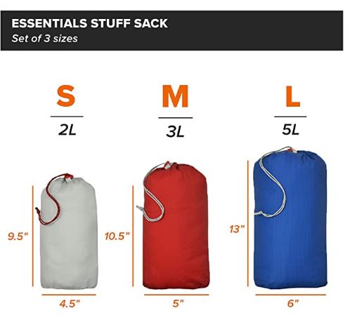 Big Agnes Essentials Stuff Sack Set 2L / 3L / 5L | C&R Ski/Outdoor
